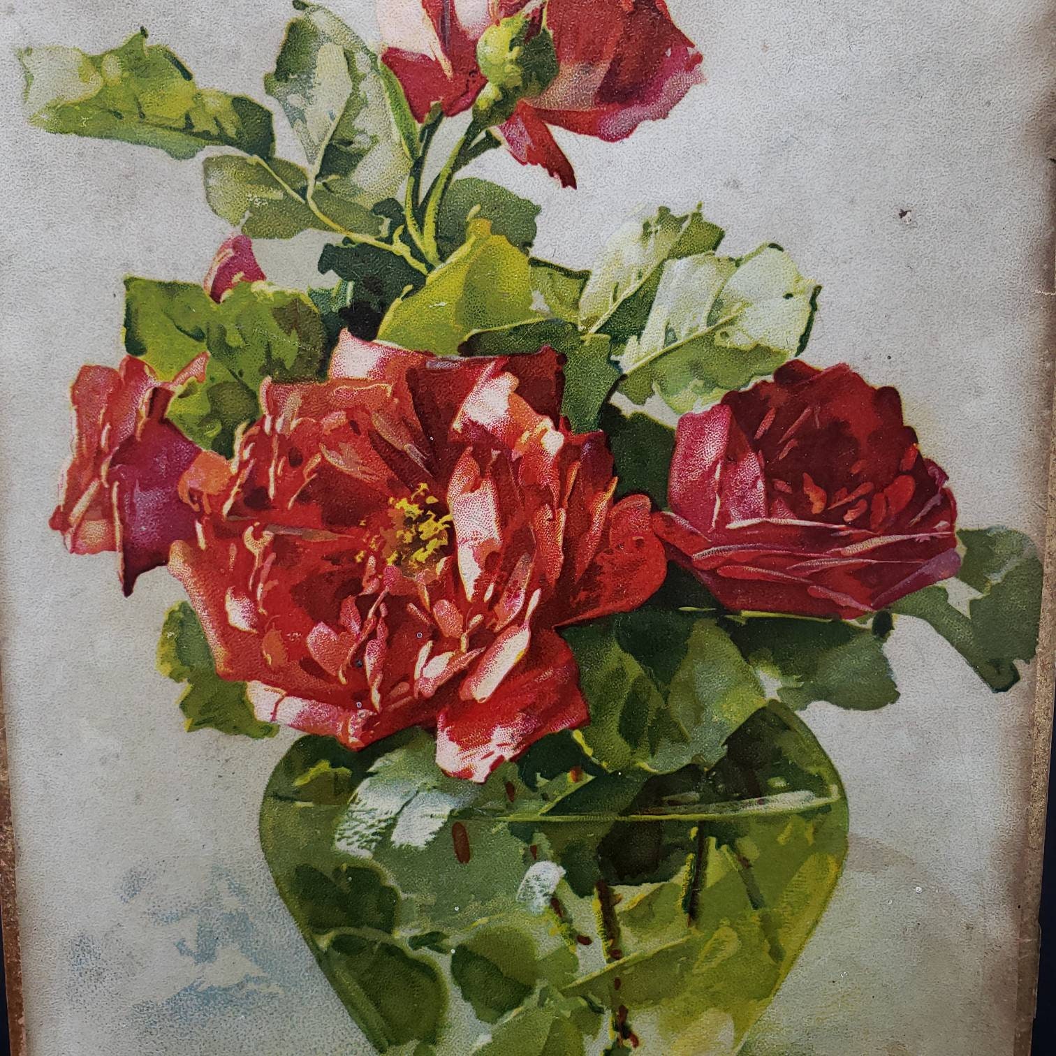 Antique J S Fry & Sons Chocolate Box With Roses Collectible Vintage ...