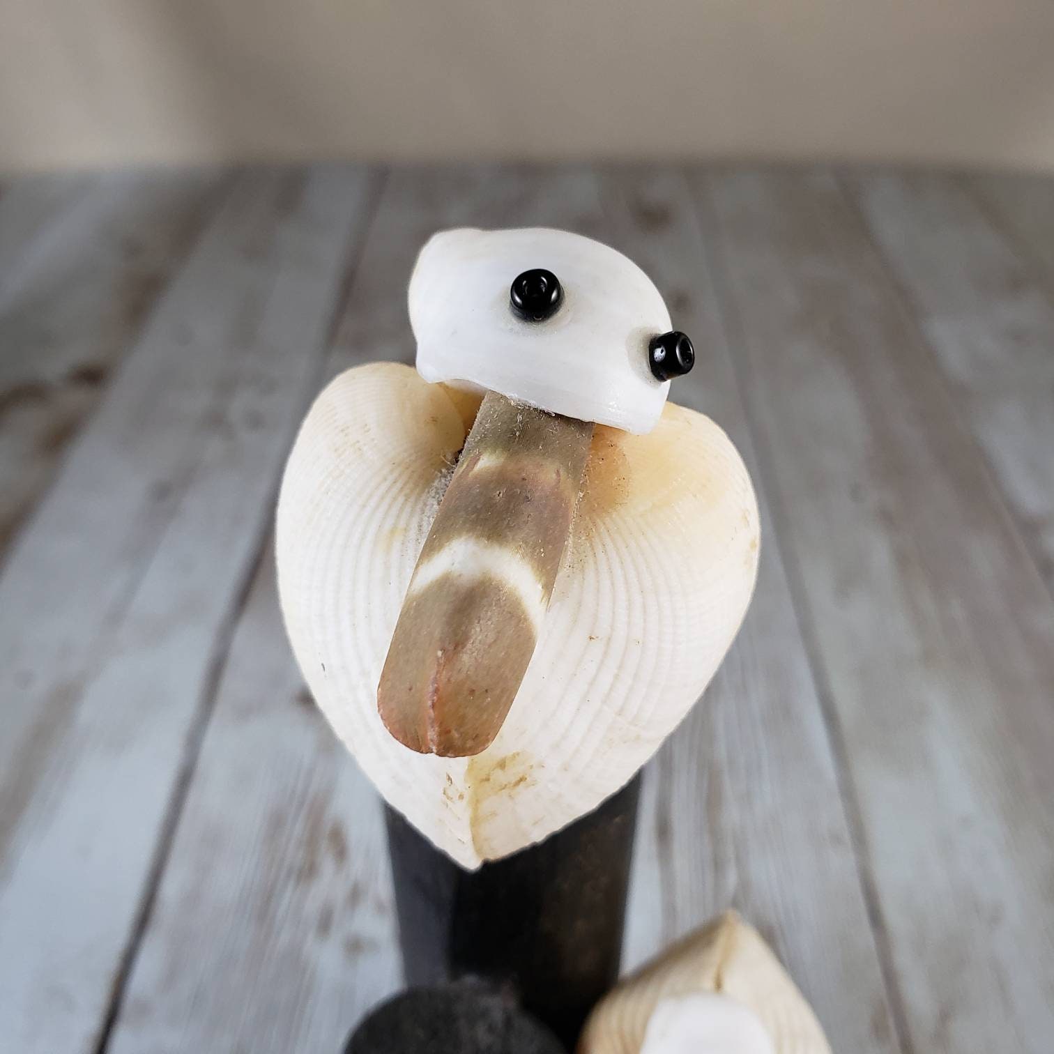 Seashell Pelicans on Posts Vintage Sea Shell Art Birds | Etsy