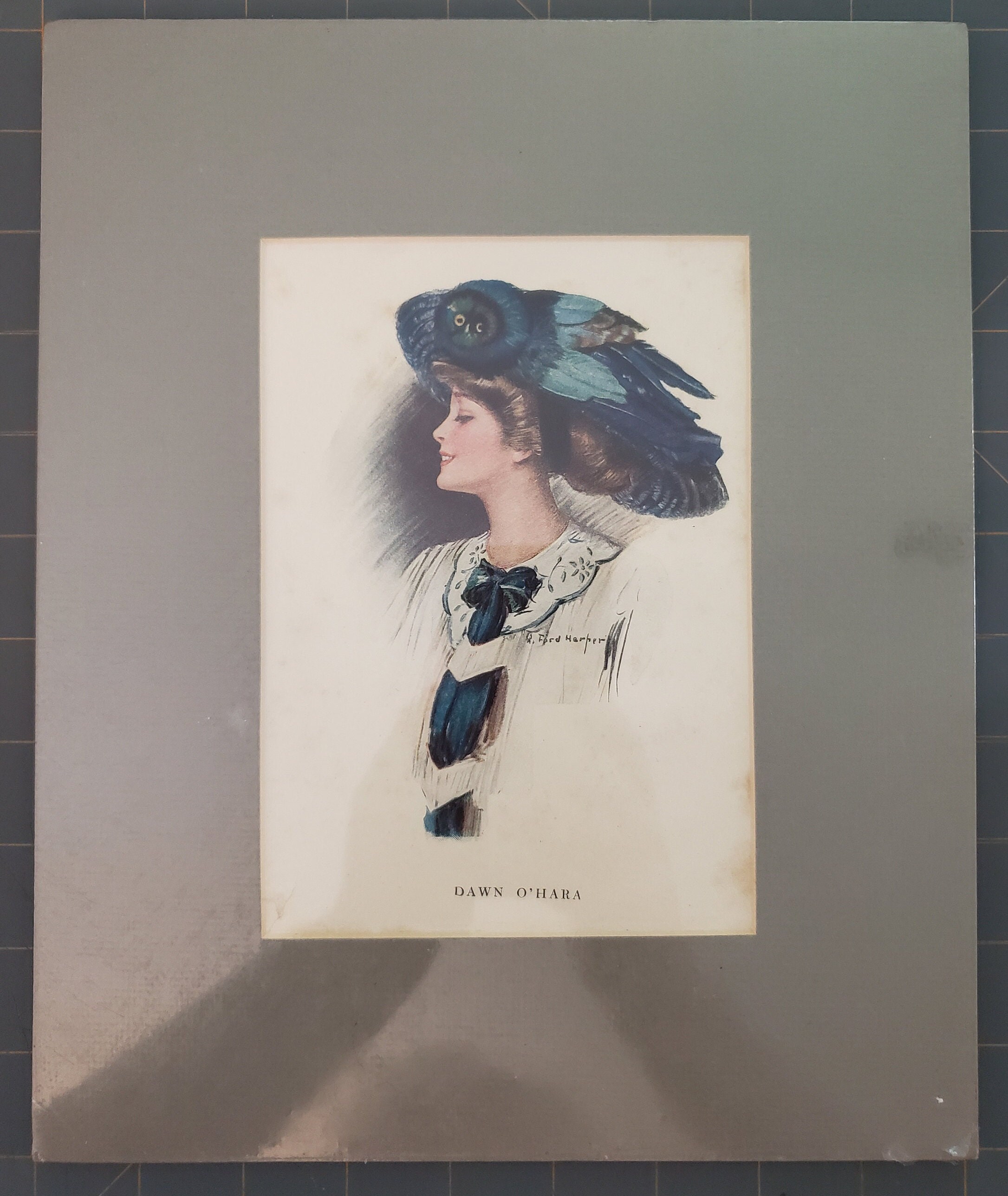 Dawn O'hara by R. Ford Harper Frontispiece Matted Print Illustration ...