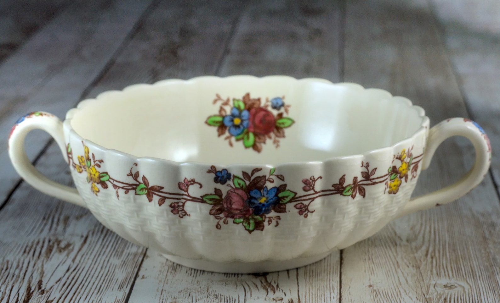 Spode Royal Jasmine Copeland Hazel Dell Double Handled Cream - Etsy