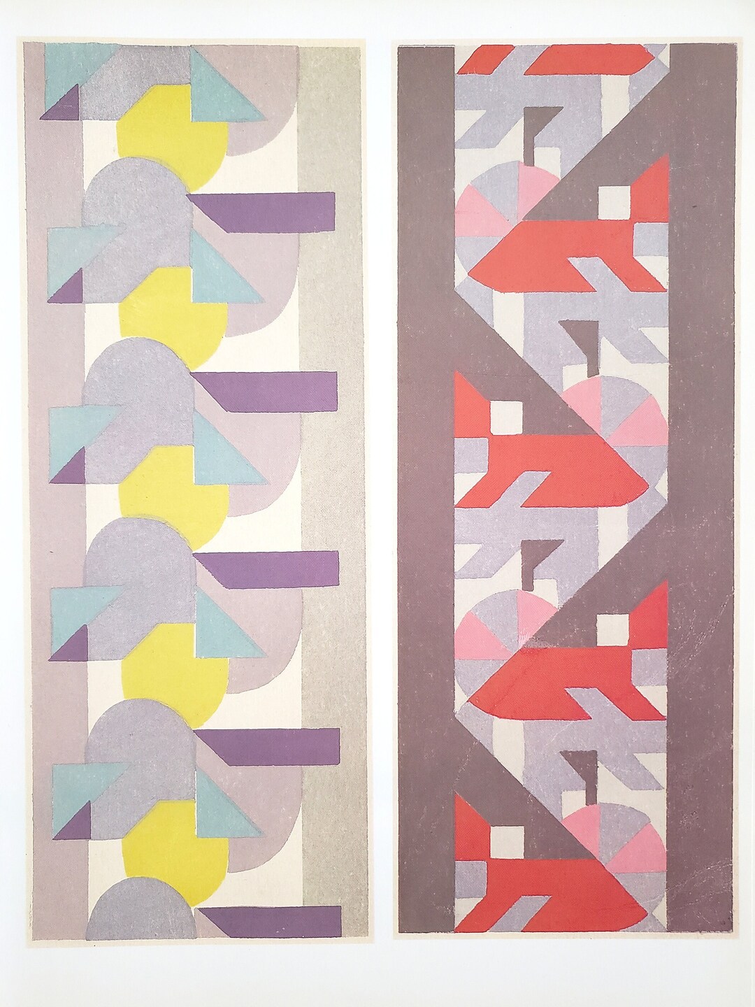 Art Deco Print Repeating Border W Disc Forms 11 X 15 Book Plate 1988 ...