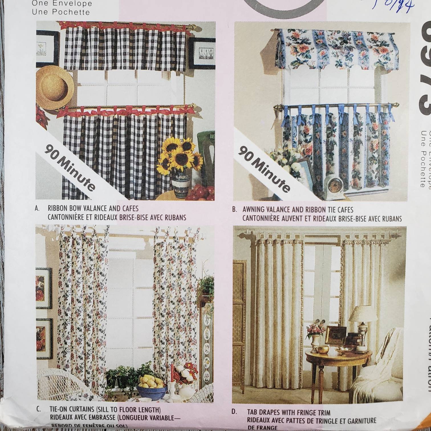 1990s Valance and Curtains Window Treatments Pattern - Etsy