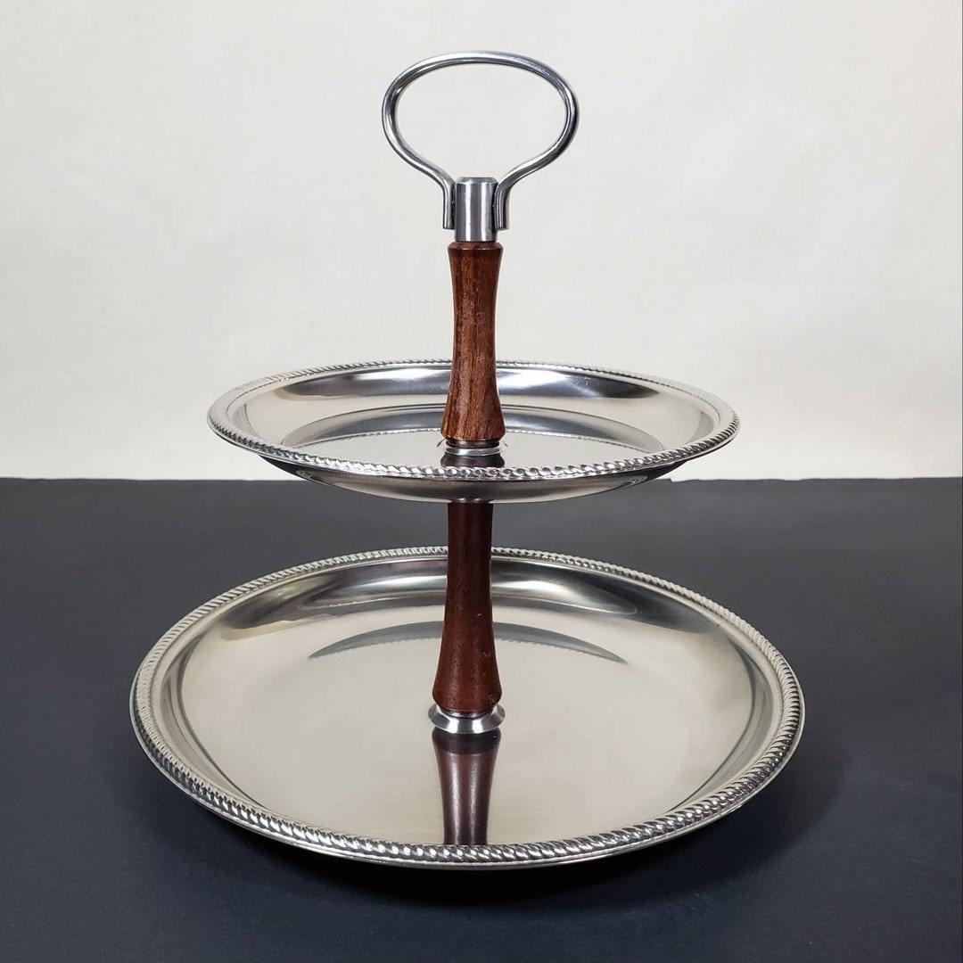 Alfra Alessi Two Tiered Tidbit Tray Italian Layered Cupcake Display ...