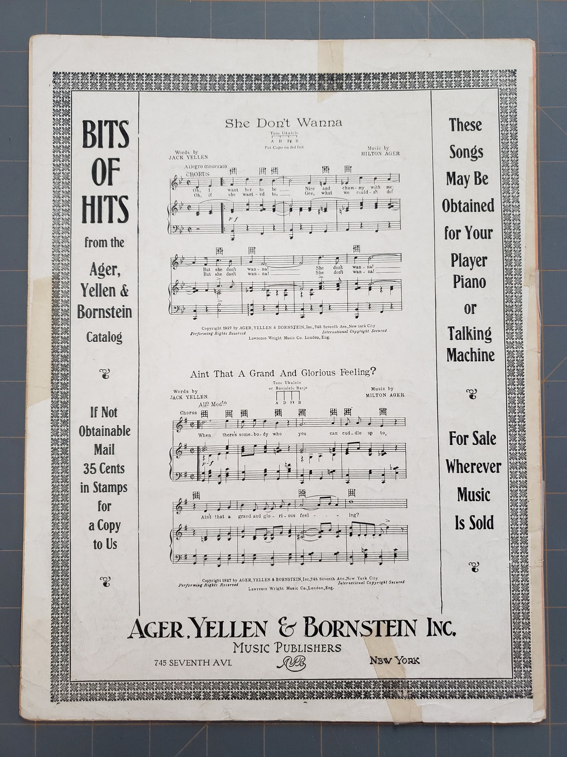 Who-oo You-oo That's Who 1927 Vintage Sheet Music Jack Yellen Milton ...