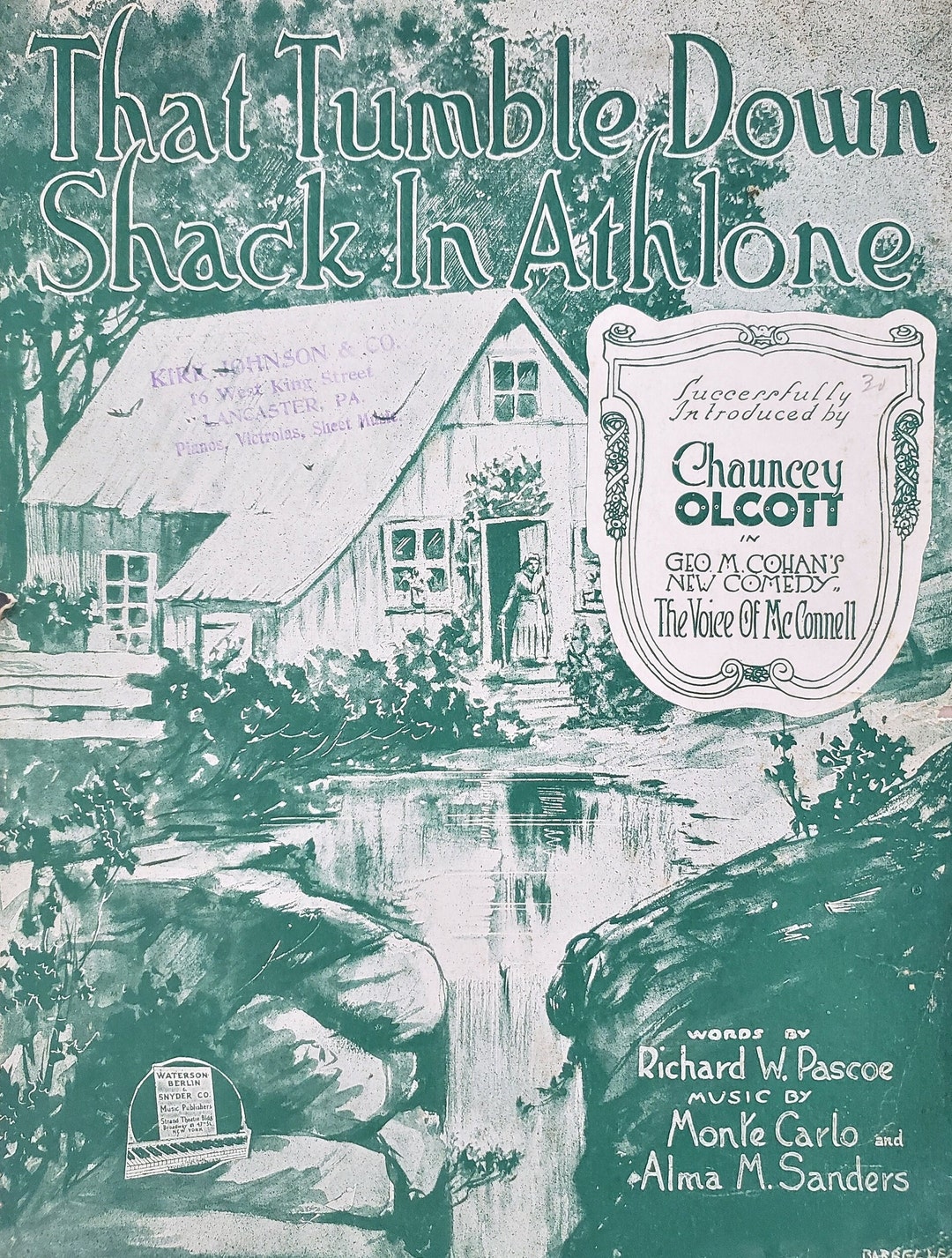 That Tumble Down Shack in Athlone 1918 Sheet Music by Richard Pascoe ...