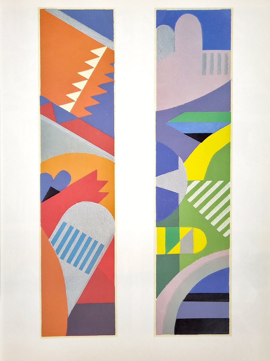 Art Deco Print Non-repeating Border Asymmetrical 11 X 15 Book Plate ...