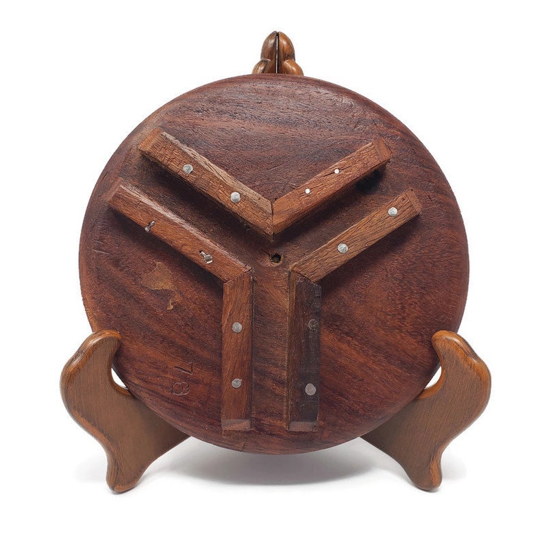 Hand-carved Round Wooden Trivet With Floral Design and White - Etsy