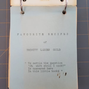 Favourite Recipes of Trinity Ladies Guild Handmade Vintage Cookbook ...