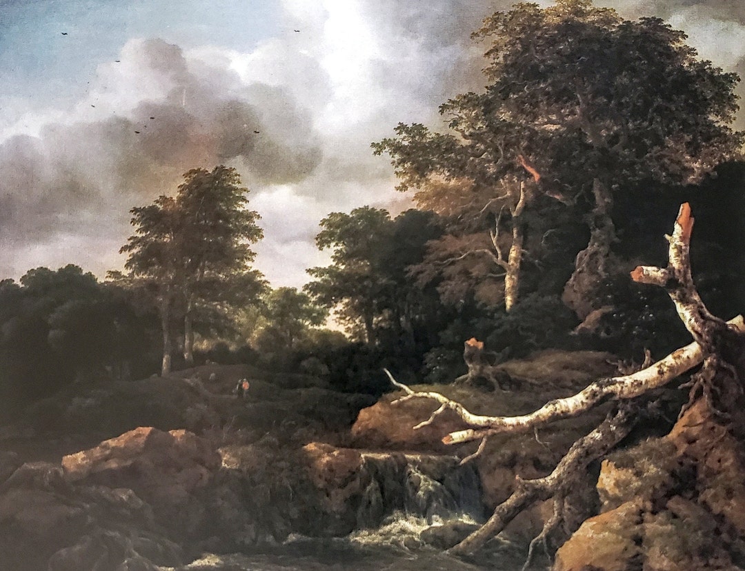 Forest Scene by Jacob Van Ruisdael Book Plate 17th Century 9.5 X 11.5 ...