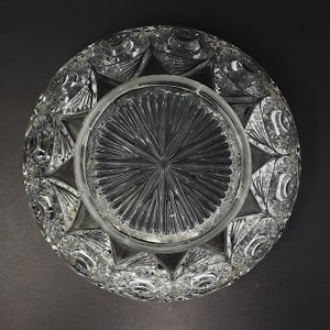 EAPG Bullseye and Fan 8-3/4” Glass Bowl | Antique US Glass #15090 ...