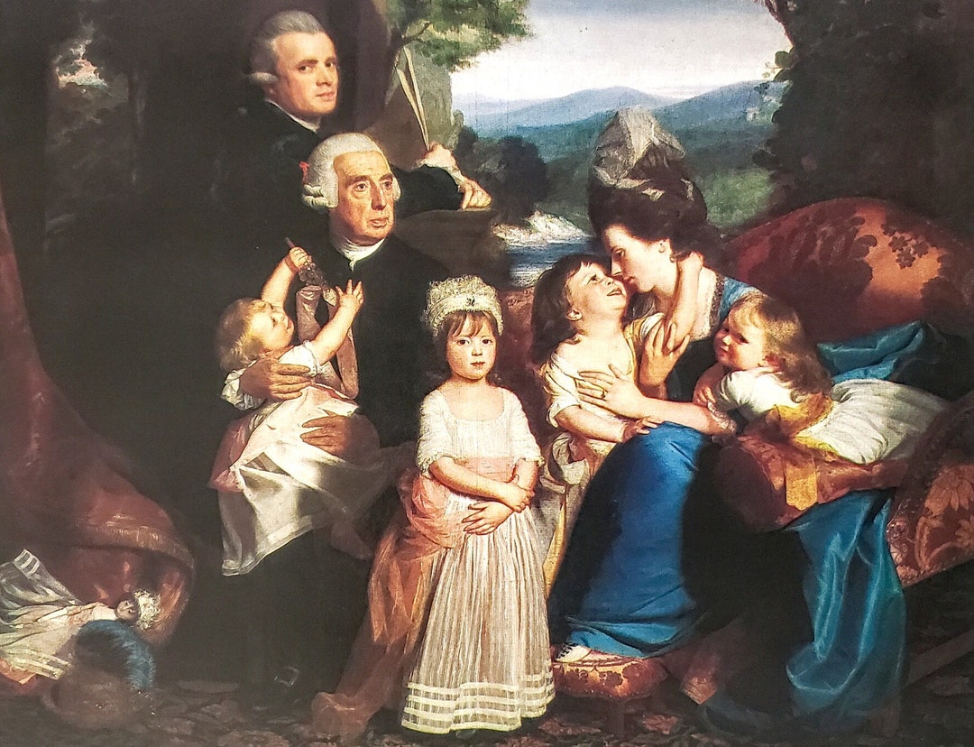 The Copley Family by John Singleton Copley Book Plate 18th Century 9.5 ...
