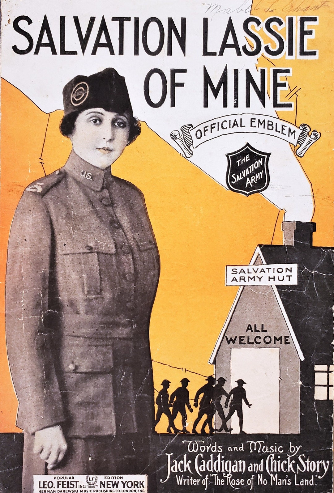 Salvation Lassie of Mine 1919 Antique Sheet Music by Jack Caddigan and ...