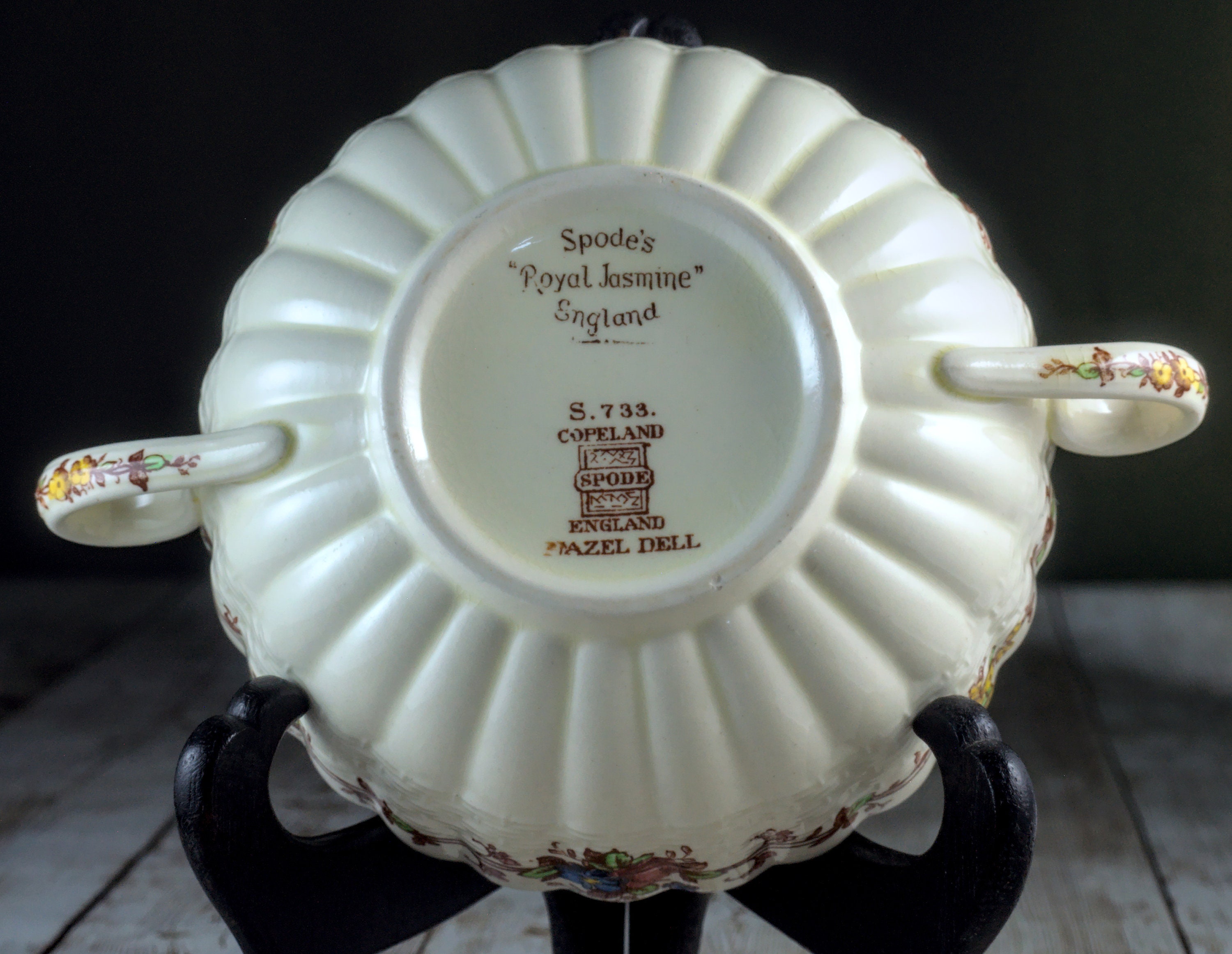 Spode Royal Jasmine Copeland Hazel Dell Double Handled Cream - Etsy