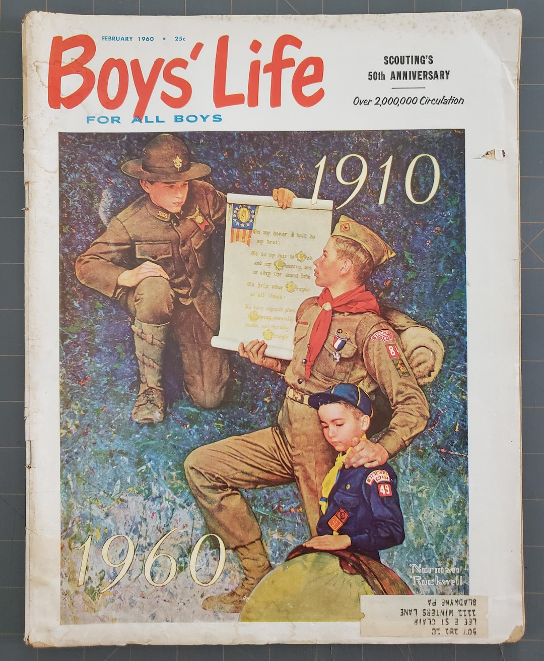 Boys Life Magazine February 1960 Scouting's 50th Anniversary Vintage Boy Scouts of America BSA ...