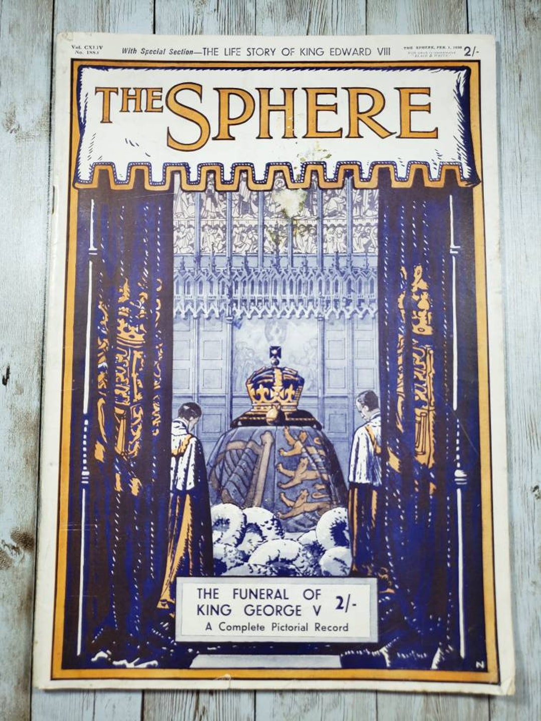 The Sphere Magazine Funeral of King George V February 1 1936 With Life ...