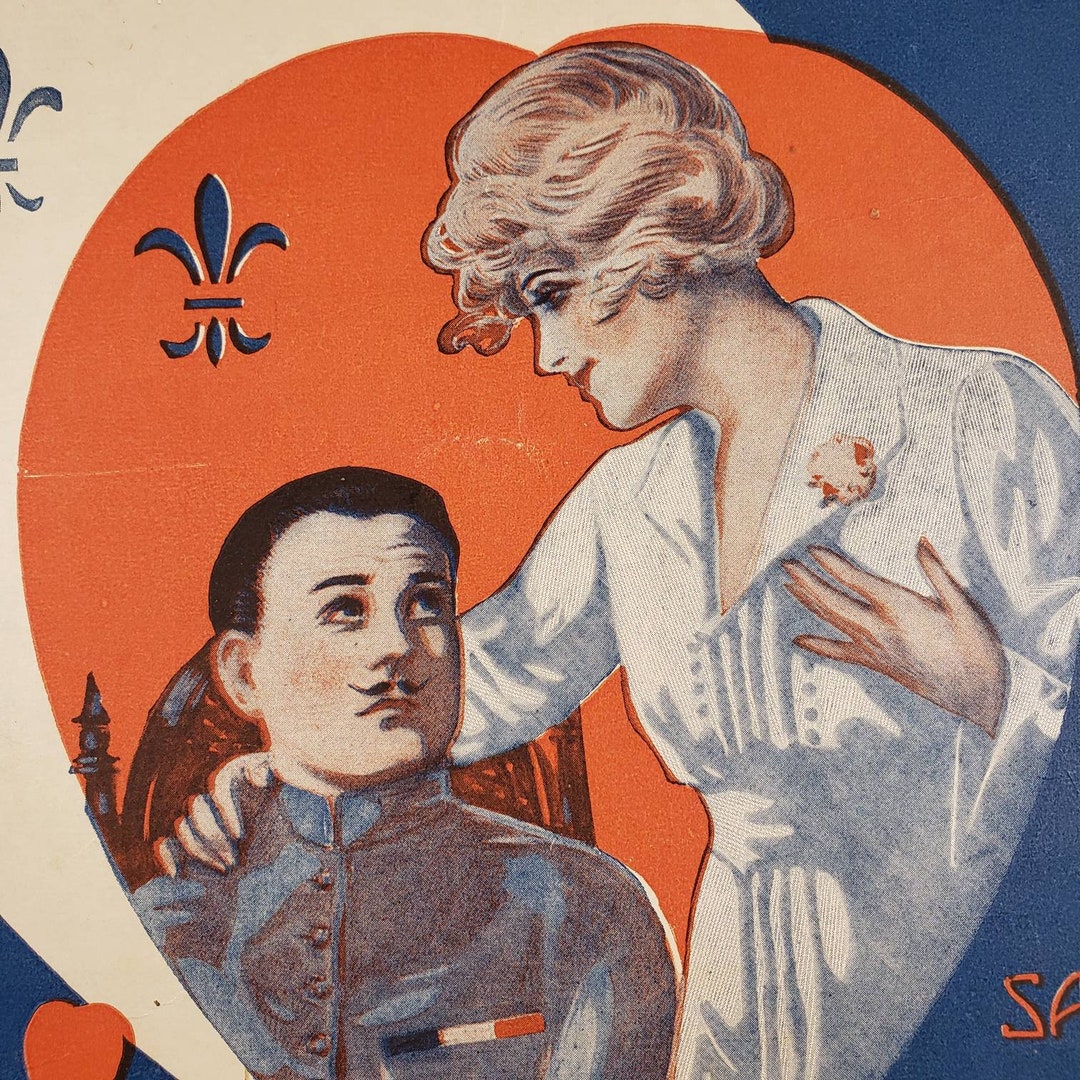 Oh Frenchy WWI 1918 Sheet Music Sam Ehrlich Con Conrad E. E. Walton Art ...