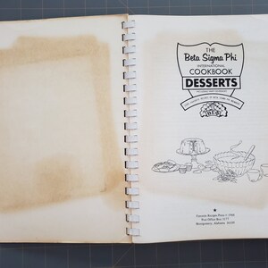 The Beta Sigma Phi International Cookbook Desserts Including Party ...