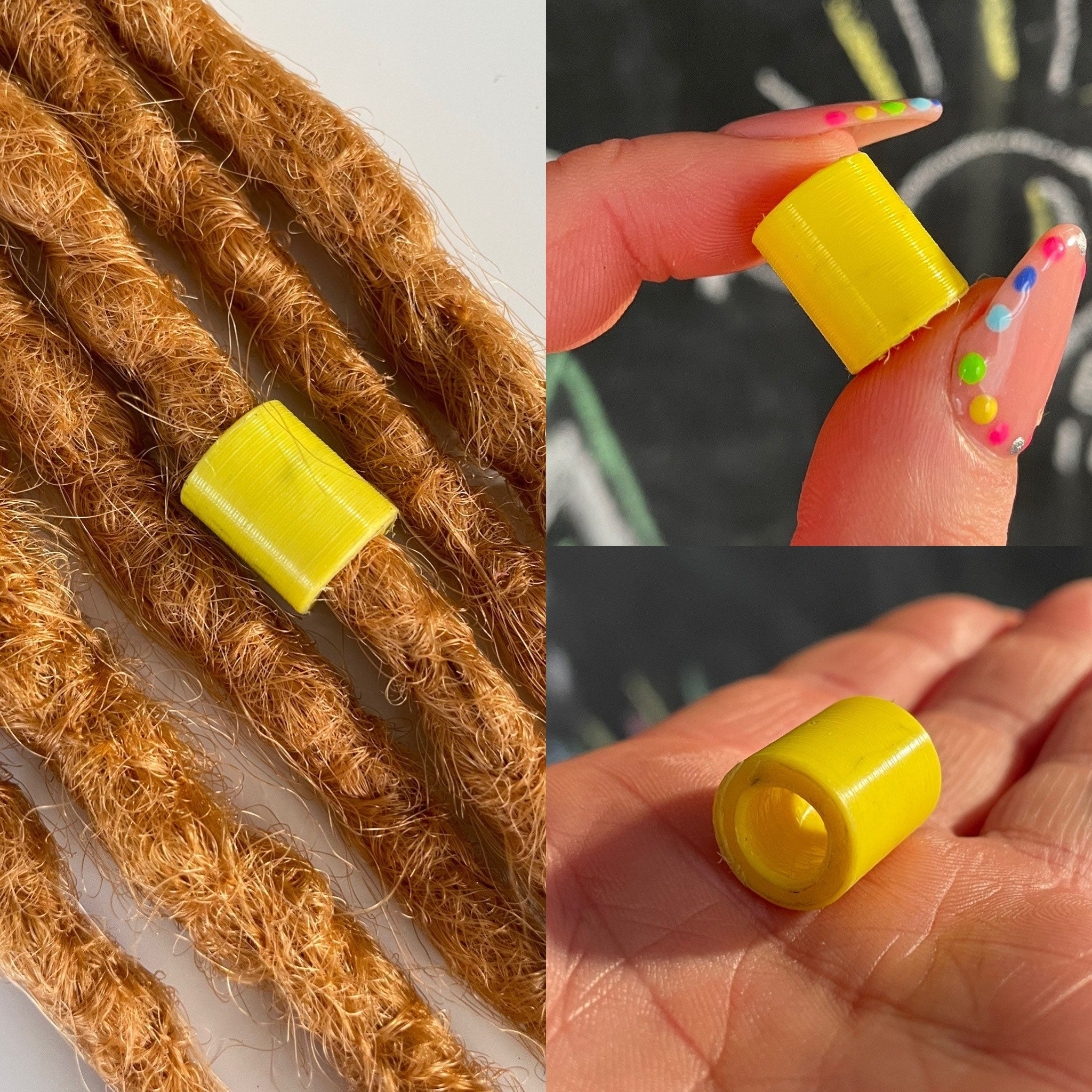 Bleach Yellow Recycled Plastic Dreadlock Bead - Etsy