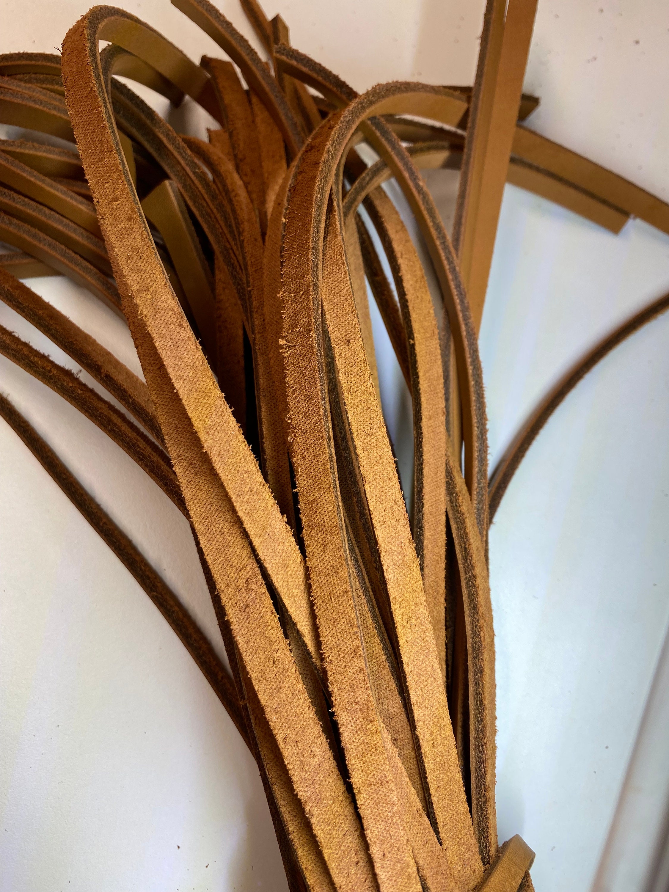 60cm 25 Genuine Leather Straps,real Leather Strips,leather Cord for ...