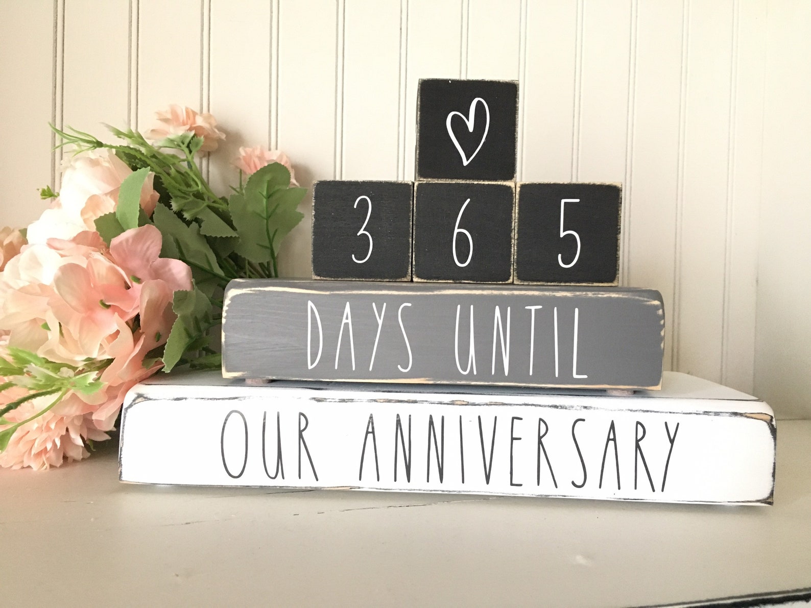 365 Days Anniversary Countdown Countdown Blocks for | Etsy