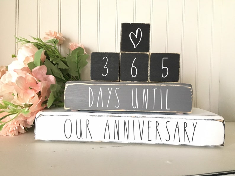 365 Days Anniversary Countdown Countdown Blocks for | Etsy