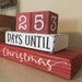25 Days Until Christmas Countdown Wooden Countdown Cubes - Etsy