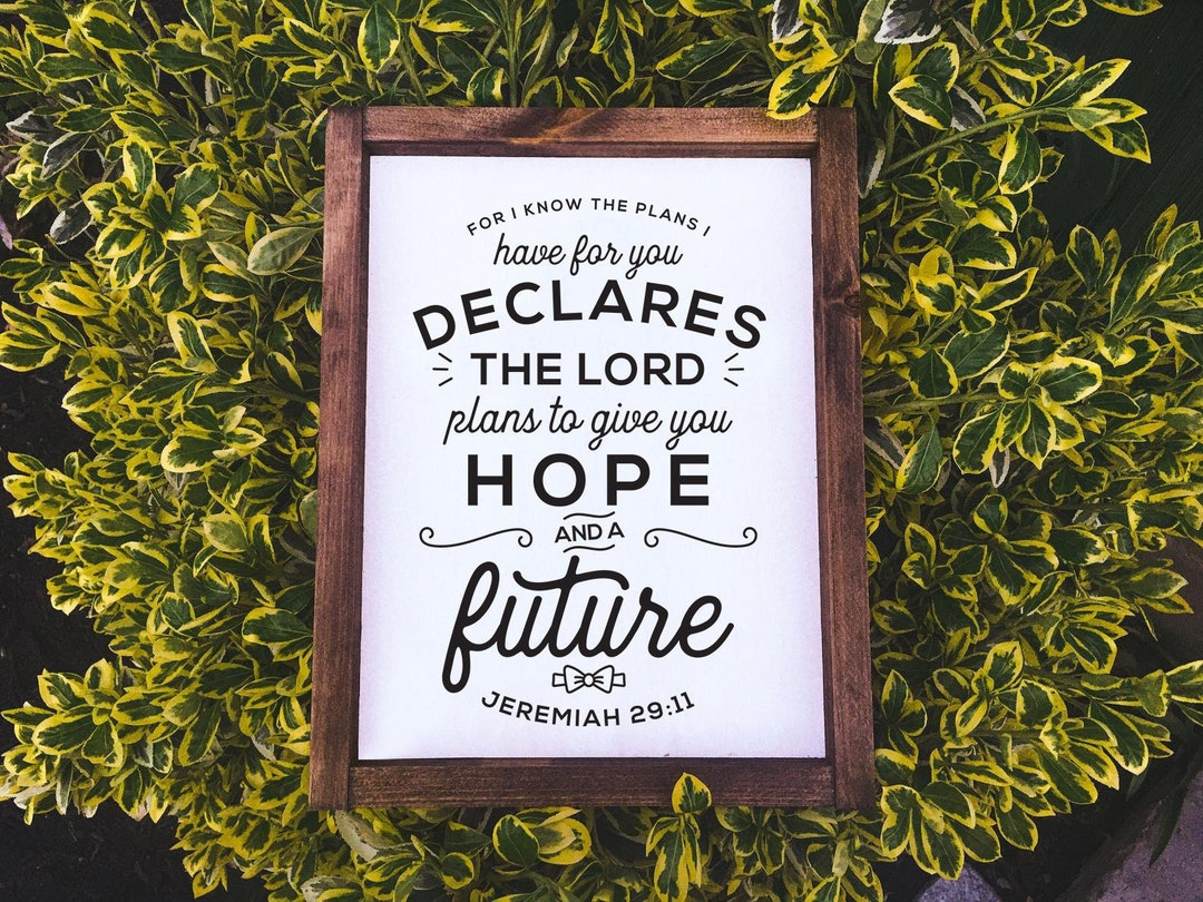 Jeremiah 29:11 Wood Sign, Bible Verse Wall Decor, Graduation Gift - Etsy