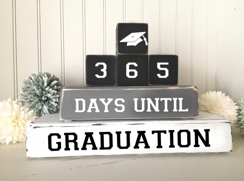 365 Days Until Graduation Countdown Blocks for Graduation - Etsy