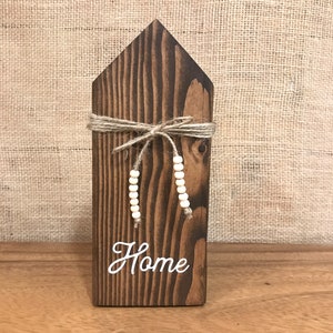3 Wooden Houses, Wood House Sign, Small Houses, Home Sweet Home Little ...