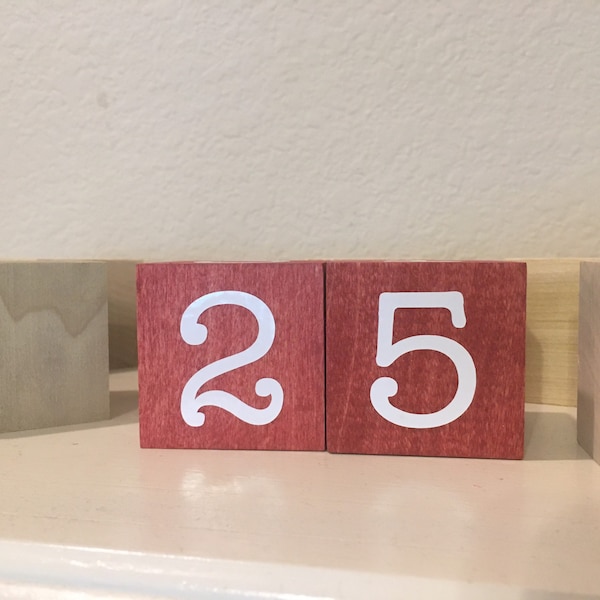 Christmas Number Blocks - Etsy