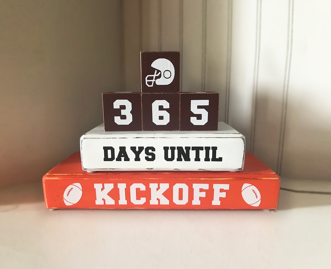 Kickoff Day Countdown, American Football Countdown Blocks, Boy / Dad ...