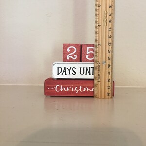 Christmas Mini Countdown Tiered Tray Decor, 25 Days Until Christmas ...