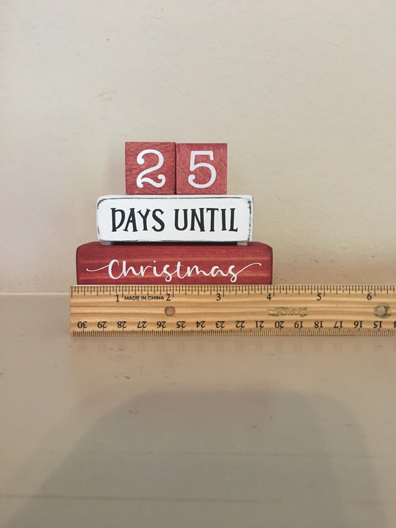Christmas Mini Countdown Tiered Tray Decor 25 Days Until - Etsy