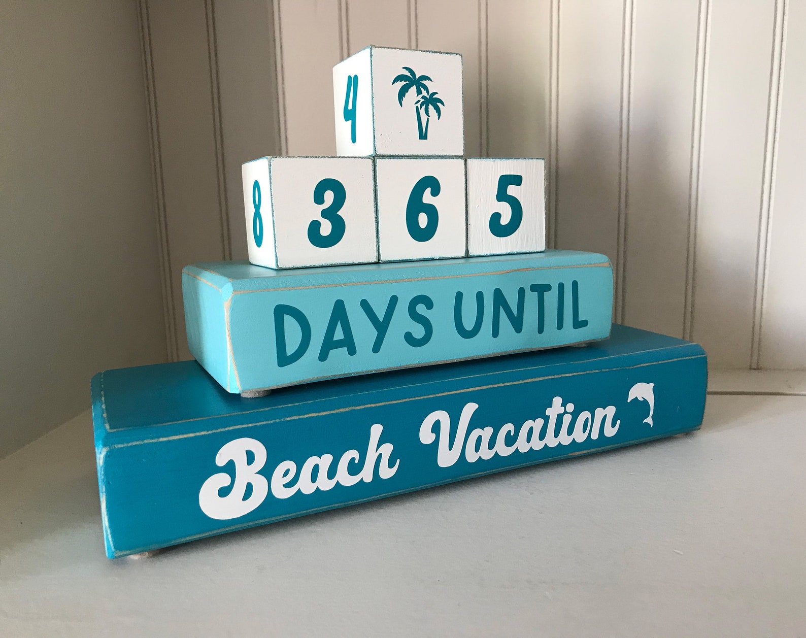 Beach Vacation Countdown, Beach Vacation Countdown Blocks, Custom ...