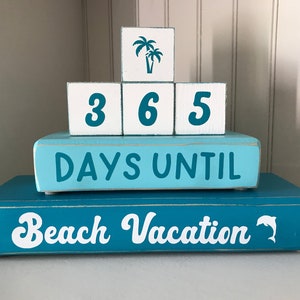 Beach Vacation Countdown, Beach Vacation Countdown Blocks, Custom ...