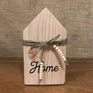 3 Wooden Houses, Wood House Sign, Small Houses, Home Sweet Home Little ...