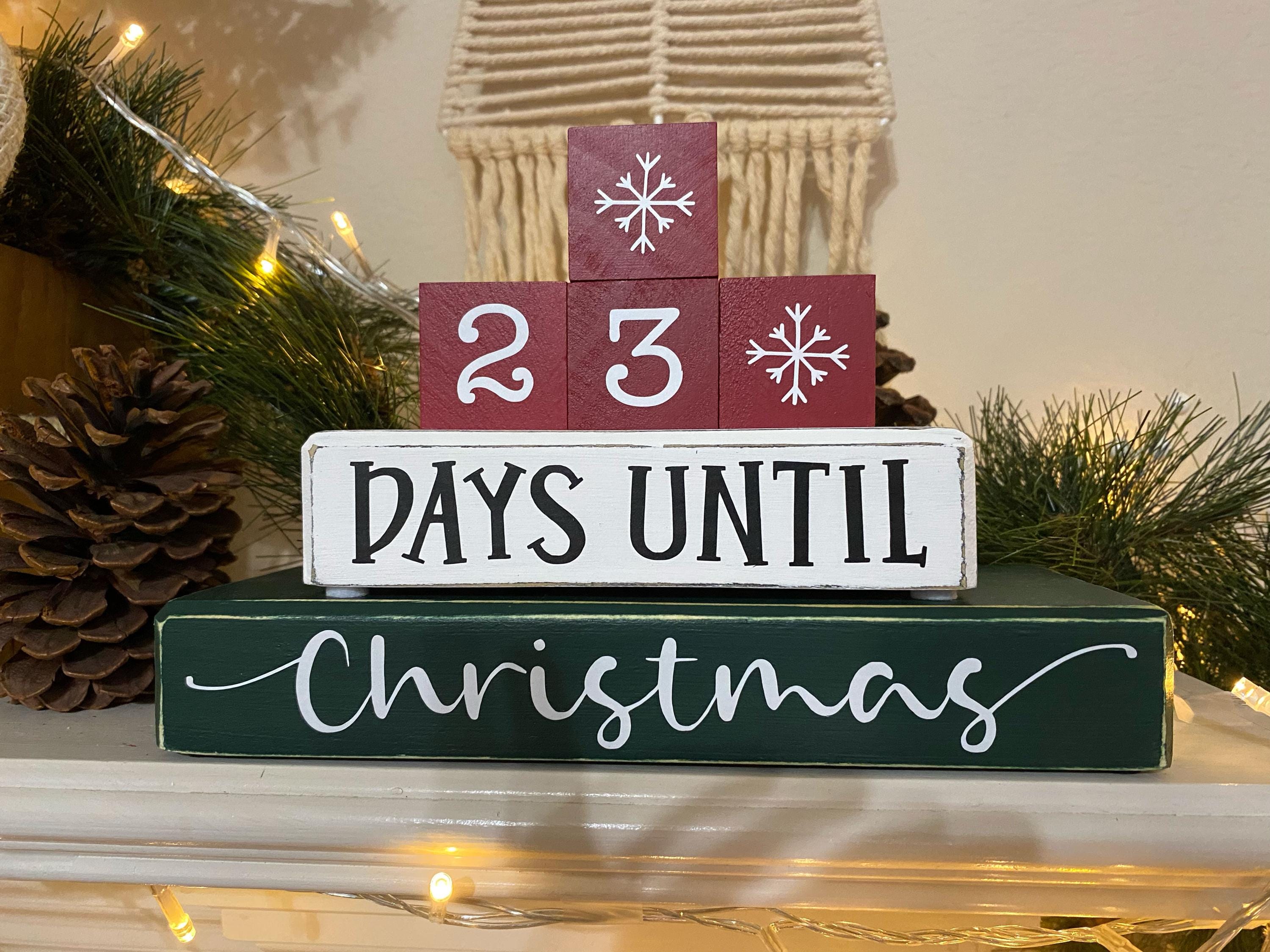 365 Day Christmas Countdown Blocks, Holiday Decor - Etsy