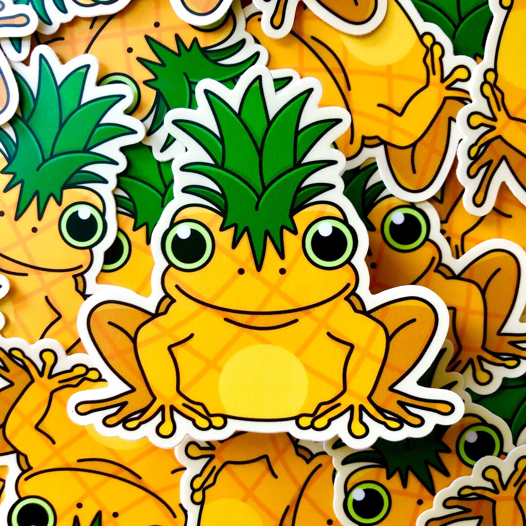 Pineapple Frog Vinyl Sticker - Etsy