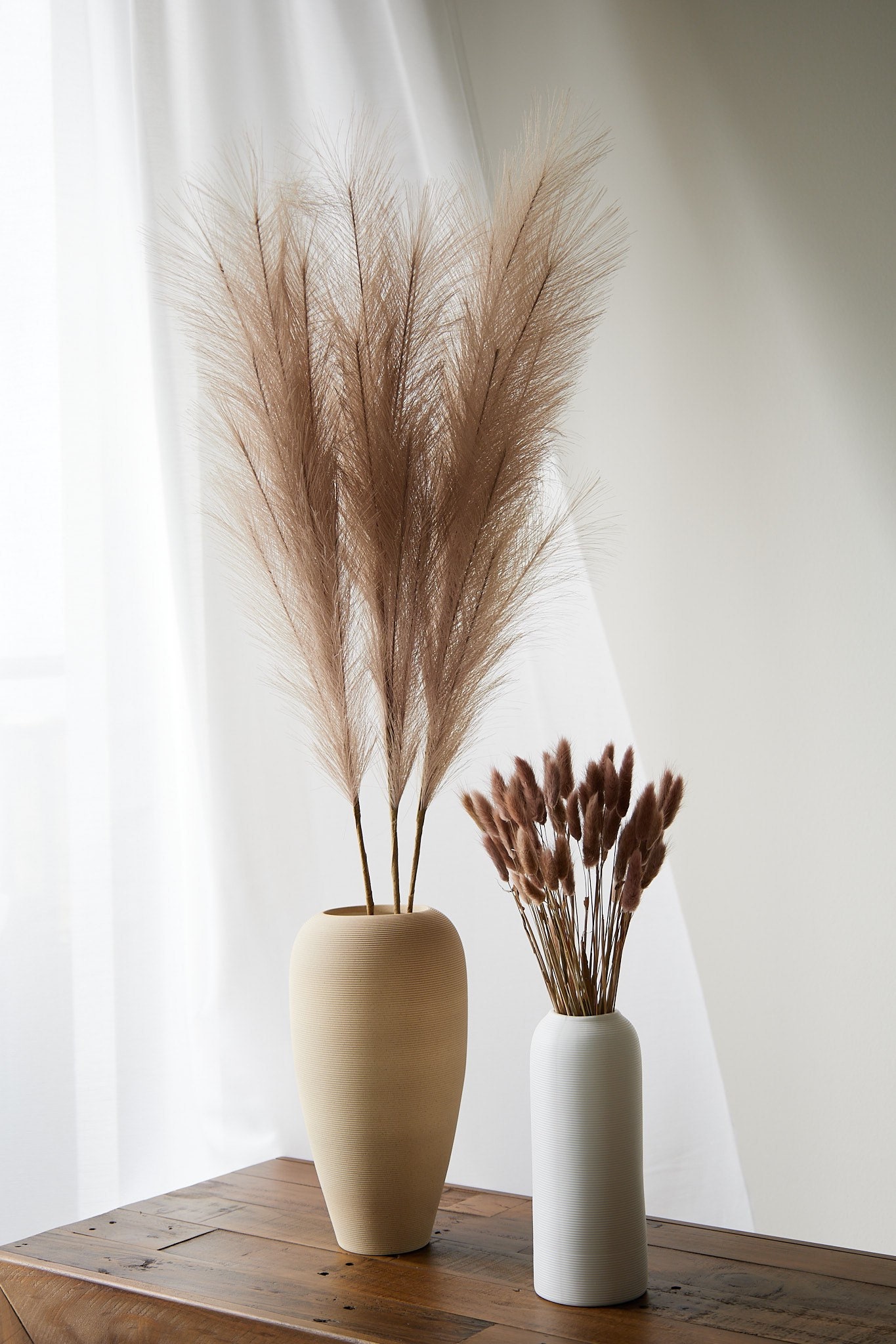 Faux Pampas Grass chocolate 3 Stems Medium 38 - Etsy