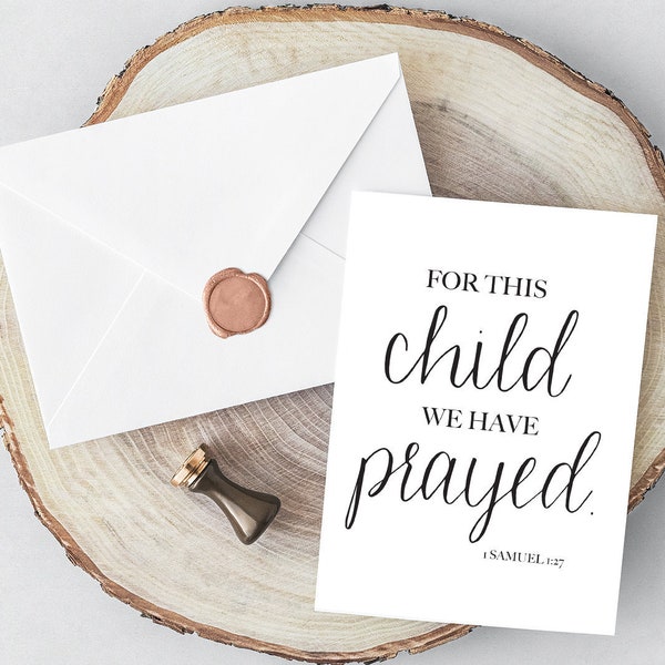 For This Child We Have Prayed - Etsy