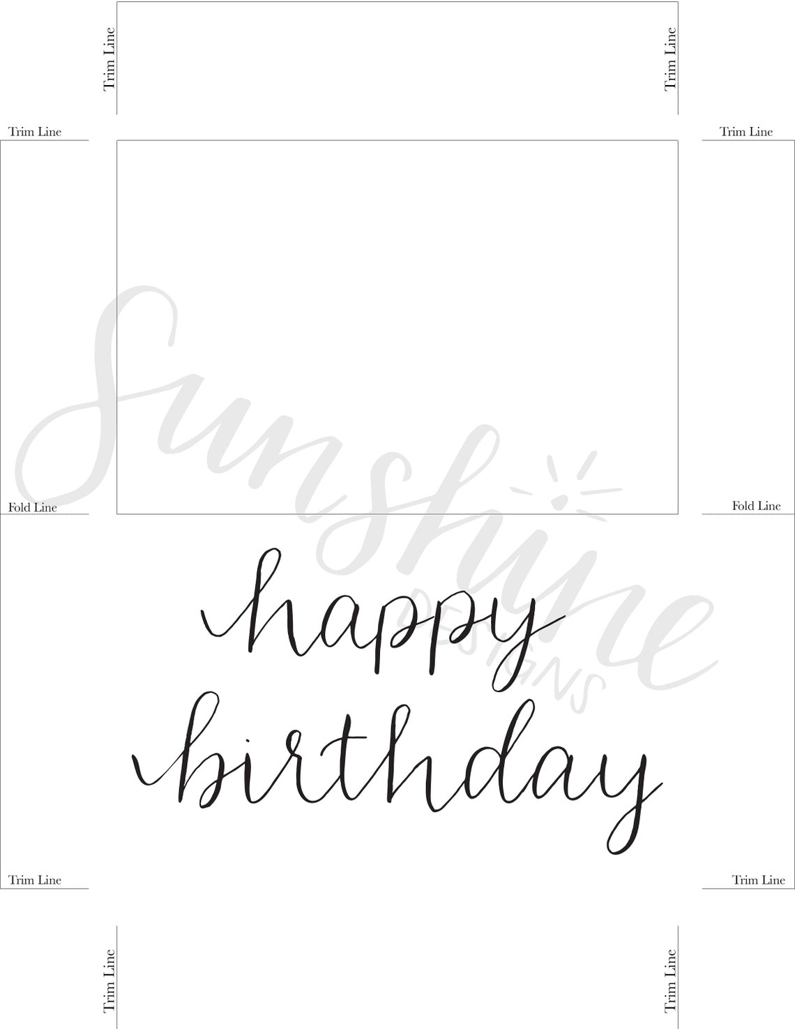 Happy Birthday Card, DIY Card, Printable Card, Happy Birthday ...