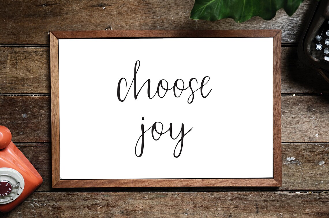 Choose Joy, Downloadable Print, PRINTABLE ART, Wall Decor, Calligraphy ...