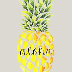 Aloha Downloadable Print Print Hawaiian Print Pineapple - Etsy