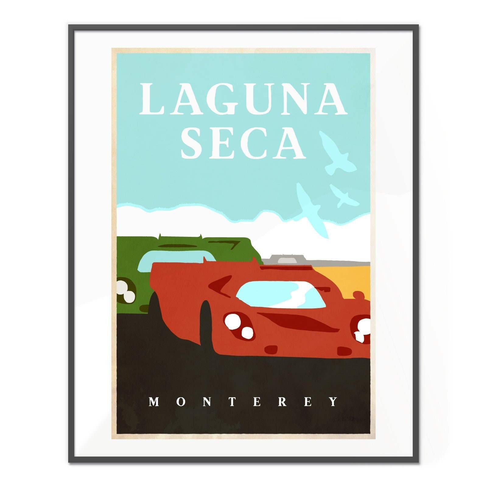Laguna Seca Vintage Style Racing Poster - Etsy