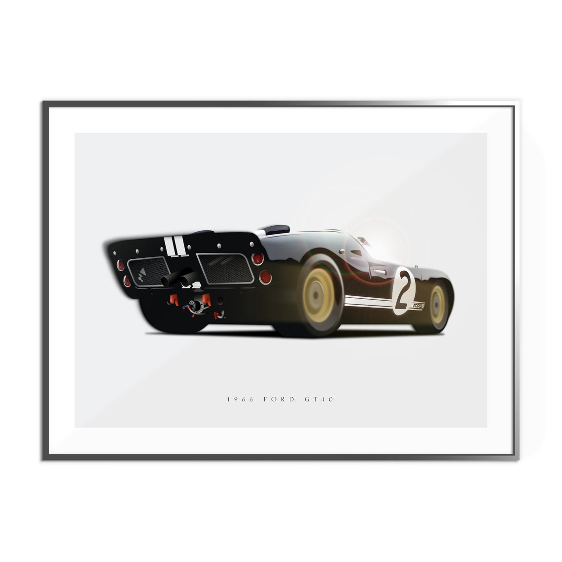 1966 Ford GT40 Realistic Illustration - Etsy 1966 Ford GT40 Realistic Illustration - Etsy