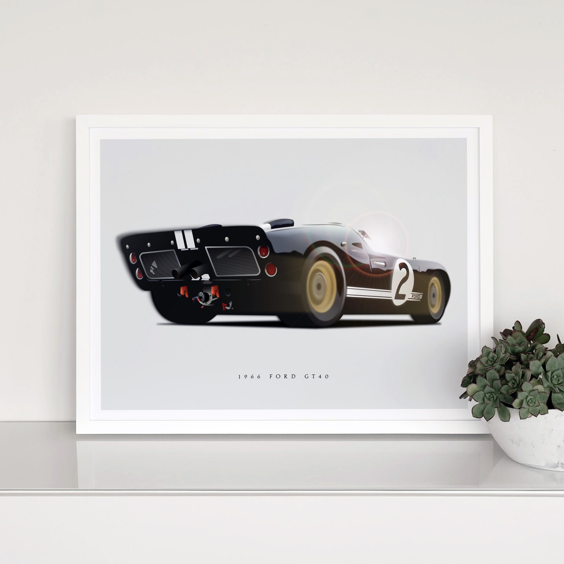 1966 Ford GT40 Realistic Illustration - Etsy 1966 Ford GT40 Realistic Illustration - Etsy