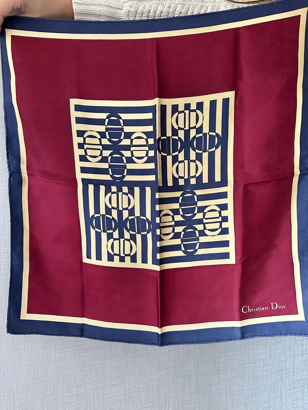 Christian Dior Silk Scarf - Etsy