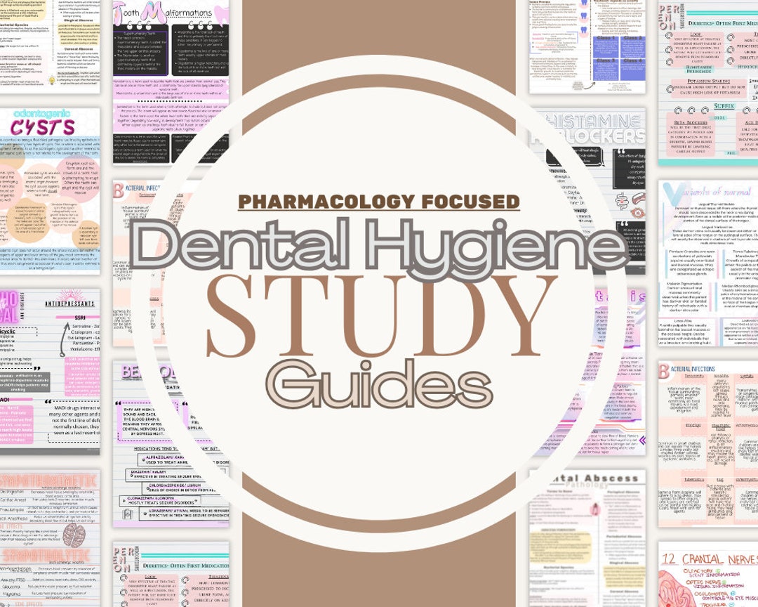 Customizable Dental Hygiene School PDF Study Bundle | 10 Page ...