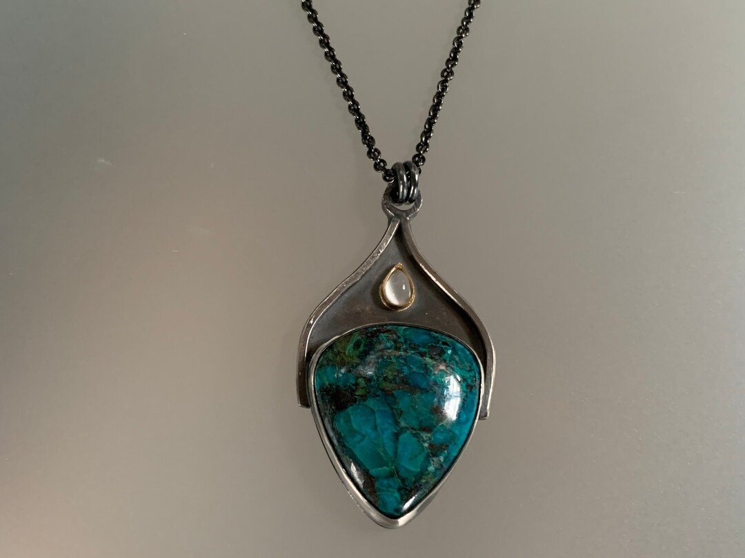 Azurite Necklace - Etsy
