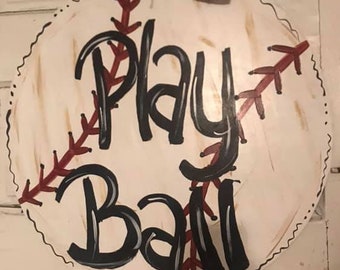 Baseball door hanger | Etsy